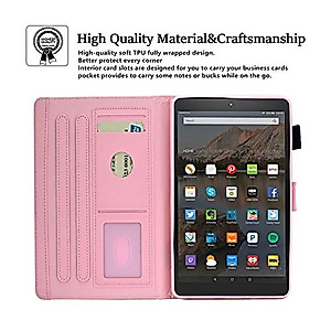 HD 10 Case DTangLsm Case for Amazon Fire HD 10 Tablet (5th/7th/9th Generation, 2015/2017/2019 Release) - Slim Leather Folding Protective Stand Cover with Auto Wake/Sleep for 10.1 Inch Tablet,Pineapple