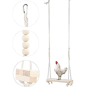 3 Packs Chicken Toys for Coop, Including Chicken Swing, Xylophone, Vegetable Hanging Feeder for Hens, for Chicken Medium Large Bird Parrot Training