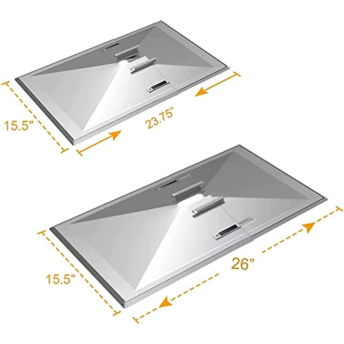 Adjustable Grease Tray Grill Drip Pans Set Fit for DynaGlo, Uniflame, Nexgrill, BHG, Backyard, Kenmore Gas Grills (26 Inch)