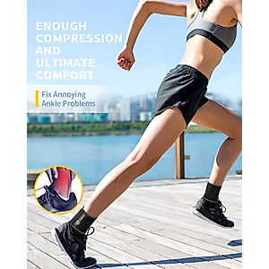 CAMBIVO Ankle Brace for Men and Women, 2 Pack Ankle Support for Plantar Fasciitis Relief, Ankle Wrap with Adjustable Straps for Sprained Ankle, Foot Heel Pain, Achilles Tendon, Swelling, Gray