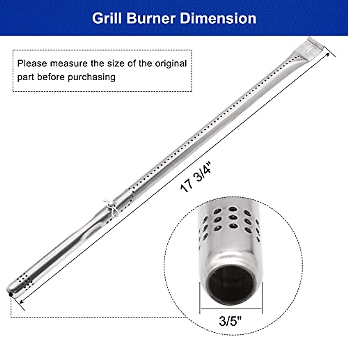 Aibabcue Grill Replacement Parts Kit for Charbroil 4 Burner G470-0004-W1A, G470-5200-W1, 463342119, 463376017, 463335517, 463332718, Stainless Heat Shield Tent, Grill Burner, Carryover Tube, Igniter