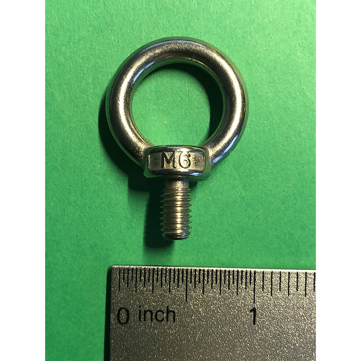 US STAINLESS 4 Pieces Stainless Steel 316 Lifting Eye Bolt 6mm M6 Marine Grade Pitch of 1