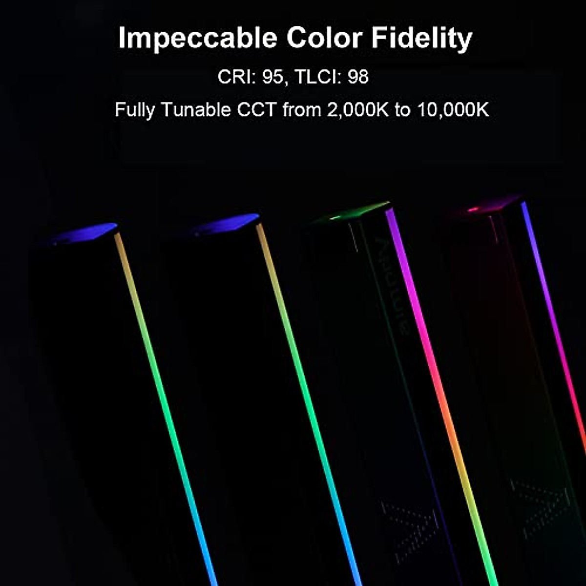 Aputure MT Pro Full-Color Mini LED Tube Light, 36 Pixels RGBWW Handheld Light Stick Photography,Support Magnetic Attraction,4200mAh Rechargeable Light Stick for Video Shooting,Vlog, YouTube, TikTok