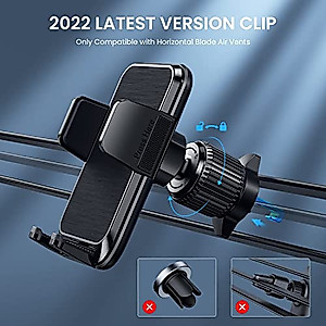 Qifutan Phone Mount for Car Vent [Upgraded Metal Clip] Cell Phone Holder Car Hands Free Cradle in Vehicle Car Phone Holder Mount Fit for Smartphone, iPhone, Cell Phone Automobile Cradles Universal