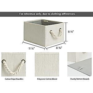 StorageWorks Closet Storage Bins with Clear Window 3 pack, Storage Baskets for Organizing, Foldable Storage Baskets for Shelves 3 pack