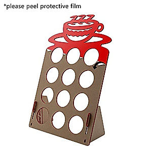 Marketing Holders Coffee Pod Holder Red 12 Slot Condiment Cups Hole Size 2.20" Dressing Restaurant Coffee Shops Office Home Use