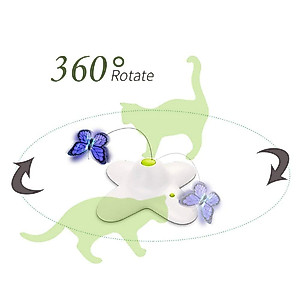 ALL FOR PAWS Interactive Cat Butterfly Flutter Replacements for Kitty Enrichment Spinner Toys, Re-Fill - 6 Pack