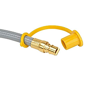 only fire 24 Feet Natural Gas Hose with 3/8" Male Flare Quick Connect/Disconnect for Most Grill, Fire Pit, Patio Heater and More