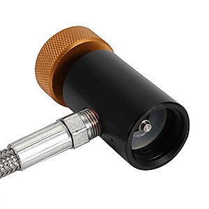 CO2 Refill Adapter with Hose,G1/2 CO2 Cylinder Refill Adapter with Hose For Filling 24" without Gauge,With 2 turn on/off valves, (24" without Gauge)