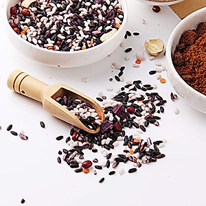 sansheng Small Wooden Scoops, Little Wooden Spoons for Jars/Bath Salts(12PCS)3 inches long