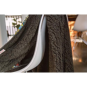 Marvel Comics Oversized Fleece Throw Blanket with Spider-Man, Captain America, Black Panther, More | Superhero Geeky Home Decor | Soft and Cozy Sherpa Blanket | 54 x 72 Inches