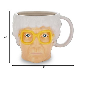 The Golden Girls Sophia Petrillo Sculpted Ceramic Mug | BPA-Free Large Coffee Cup For Espresso, Caffeine, Beverages, Home & Kitchen Essentials | Cute Gifts and Collectibles | Holds 20 Ounces