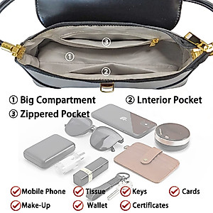 cuiab Women's Shoulder Bag, Shoulder Bag for Women, Black Purse, Black Shoulder Bag, Vintage Shoulder Bag(Olive Black)