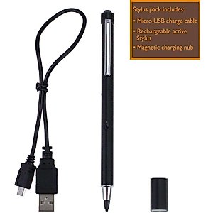 Broonel Black Rechargeable Fine Point Digital Stylus - Compatible with PRITOM 10 inch Android Tablet Android 10.0 OS Tablet