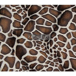 Velboa Faux Fur Fabric Giraffe Safari Brown / 60" Wide/Sold by The Yard
