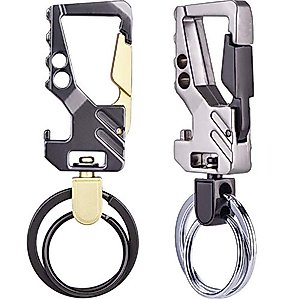 2 Pack Car Key Chain Bottle Opener Keychain for Men and Women (Multicolor)