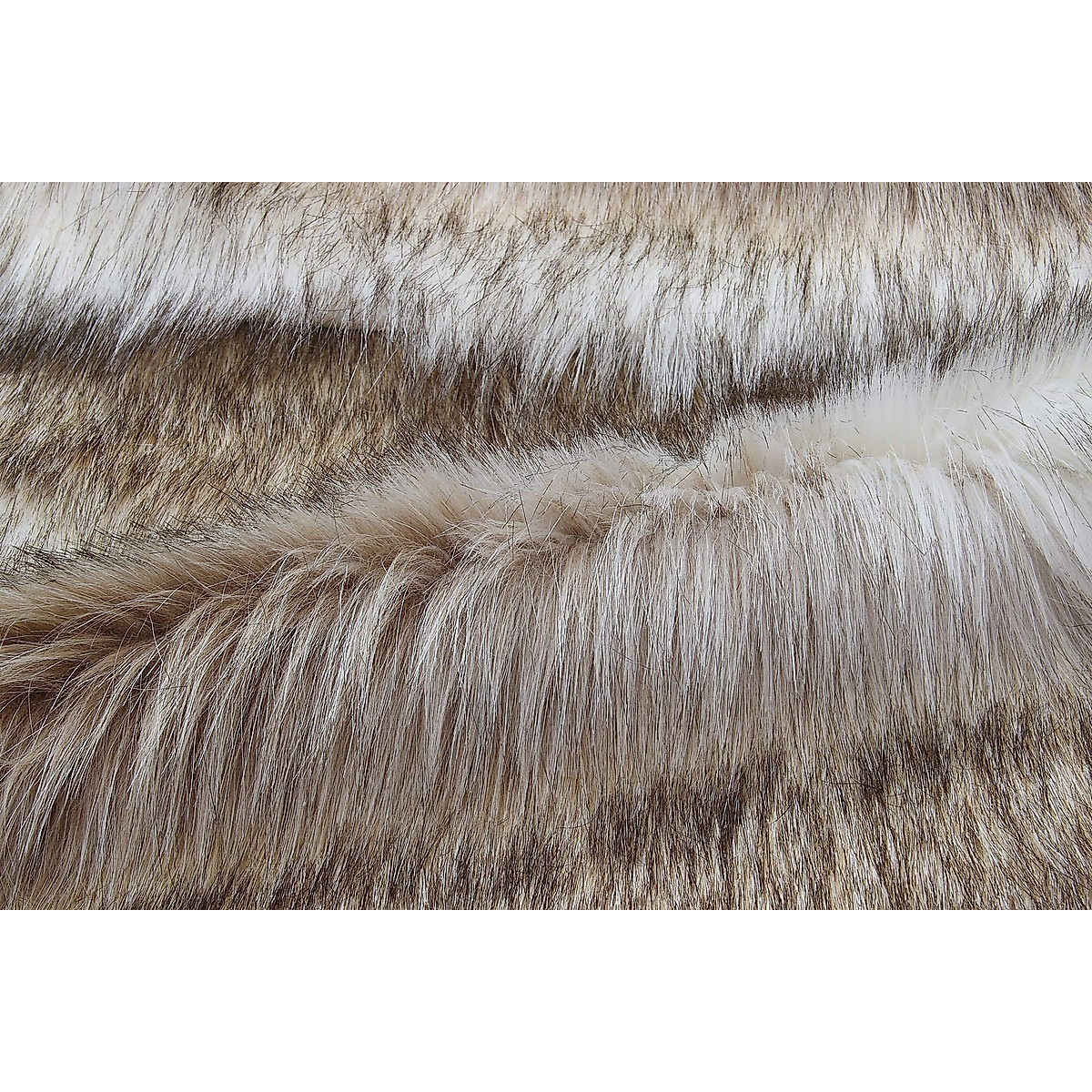 Caracilia Faux Fur Shawl Wrap Stole Shrug Winter Bridal Wedding Wrap FoxFur L CA95, Fox White / Brown