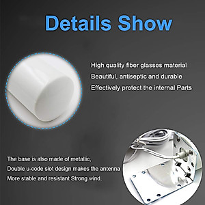 High Gain 10-12dBi Dual SMA Male 698-2700 MHz 3G/4G LTE Omni-Directional Outdoor Pole/Wall Mount Antenna for Mobile Cell Phone Signal Booster Cellular Amplifier 4G LTE Router Modem Gateway