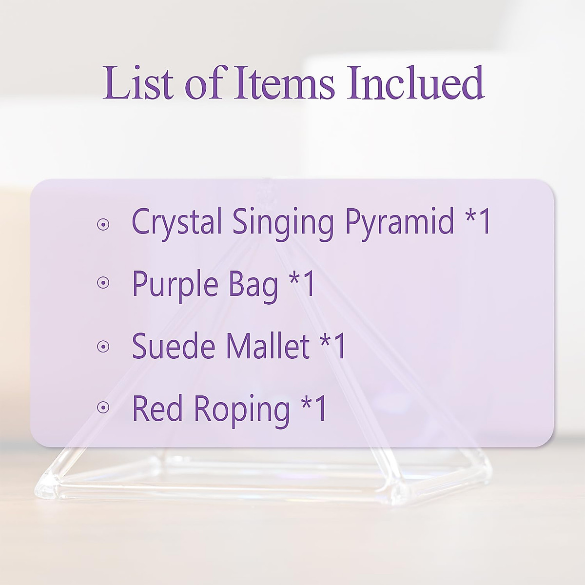 CVNC 12 Inch Quartz Crystal Singing Pyramid Healing Musical Instrument + Carry Case Bag For Sound Healing Meditation