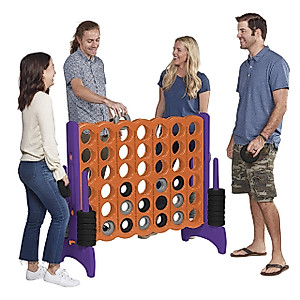 ECR4Kids Jumbo 4-To-Score, Giant Game, Orange, Purple