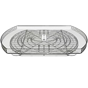 Yatmung Long Square Lazy Susan Turntable for Refrigerator - 16.5 Inch Clear Rectangular Lazy Susan Storage - Cabinet, Countertop, Pantry, Kitchen - Large Fridge Lazy Susan Organizer Rectangle