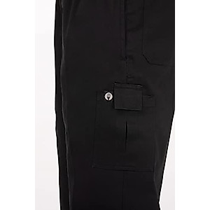 Chef Works Men's Cargo Chef Pants, Black, Medium