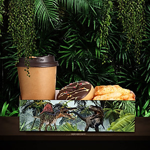 50 Pcs Dinosaur Party Favors 5lb Disposable Paper Food Trays Snack Trays Dinosaur Birthday Party Decorations Dinosaur Party Food Serving Trays for Nacho Hot Dogs Popcorn