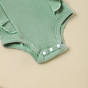 bilison Girl's Funny Letter Top Floral Pants With Headband Newborn Summer 3Pcs Sets Romper Outfit, Green-daddy's Girl, 0-3M