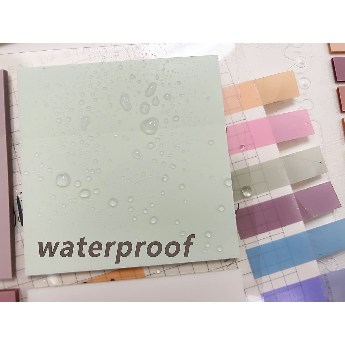 ELII 700PCS Transparent Sticky Notes,Clear Waterproof 3 x 3 inch See Through Memo Pad,Translucent Writable Index Tabs for Annotating Books, Office & School Study Supplies