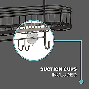 Zenna Home Extra Wide Hanging Over-the-Shower Caddy, Satin Nickel