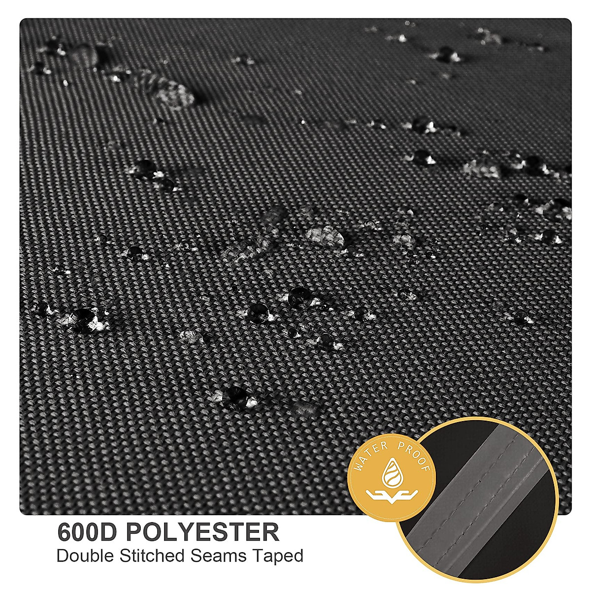 Porch Shield Outdoor Cushion Storage Bag 62 inch Waterproof Outside Storage Bags for Patio Furniture with Zippers and Handles Black