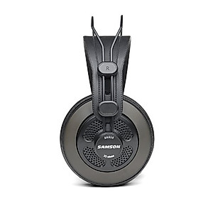 Samson Semi Open-Back Studio Reference Headphones, Black, Over Ear (.)