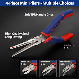 WORKPRO 33PCS Precision Repair Tool Set Includes Pliers Set, Screwdrivers Set, Craft & Utility Knife, Tweezers, Electronic Repair Tool Kit with Pouch for Laptops, Phones, Computer & Gaming Accessories