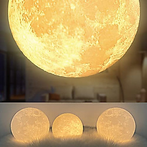Moon Lamp for Adults 3D Magical Globe Ball for Space Decor - Classical Moon Night Light - Dimmable and Touch Control Design,Birthday Father's Day Gifts for Women,Kids,Child and Baby Home Decor