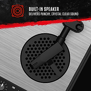 Numark PT01USB - Portable Vinyl Record Player, USB Turntable With Built In Speaker, Power via Battery or AC Adapter, Three Speed RPM Selection for Hi-Fi, Outdoors listening, DJ, Recording