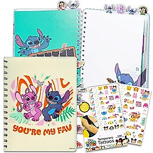 Walt Disney Studio Lilo and Stitch School Supplies Bundle - Disney Lilo and Stitch Journal Notebook For Kids Adults Stitch School Stuff Set with Tsum Tsum Stickers (Lilo and Stitch Notebook)