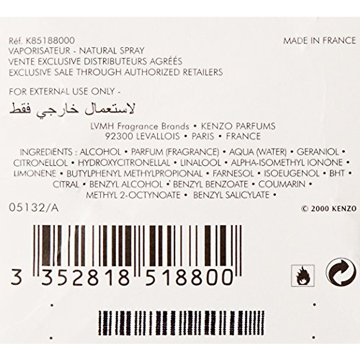 Kenzo Flower By Kenzo For Women. Eau De Parfum Spray 3.3 Ounces