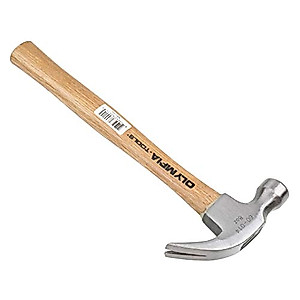 Olympia Tools Claw Hammer, 60-014, 8 Ounce,Silver