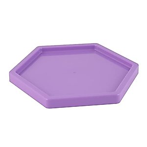 Decorative Tray Hexagonal Serving Dishes Platters for Serving Food Trays for Party Buffet (Lilac)