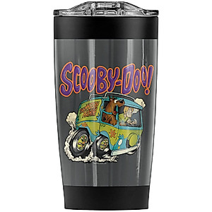 Logovision Scooby-Doo Scoob Fink Stainless Steel Tumbler 20 oz Coffee Travel Mug/Cup, Vacuum Insulated & Double Wall with Leakproof Sliding Lid | Great for Hot Drinks and Cold Beverages