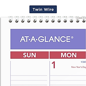 AT-A-GLANCE 2024 Erasable Calendar, Dry Erase Wall Planner, 15-1/2" x 22-3/4", Medium (PMLM032824)