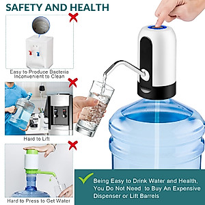 5 Gallon Water Dispenser, LONEASY Portable USB Charging Electric Drinking Water Pump for 5 Gallon Bottle, Automatic Water Jug Dispenser Water Bottle Pump for Home Kitchen Office Camping