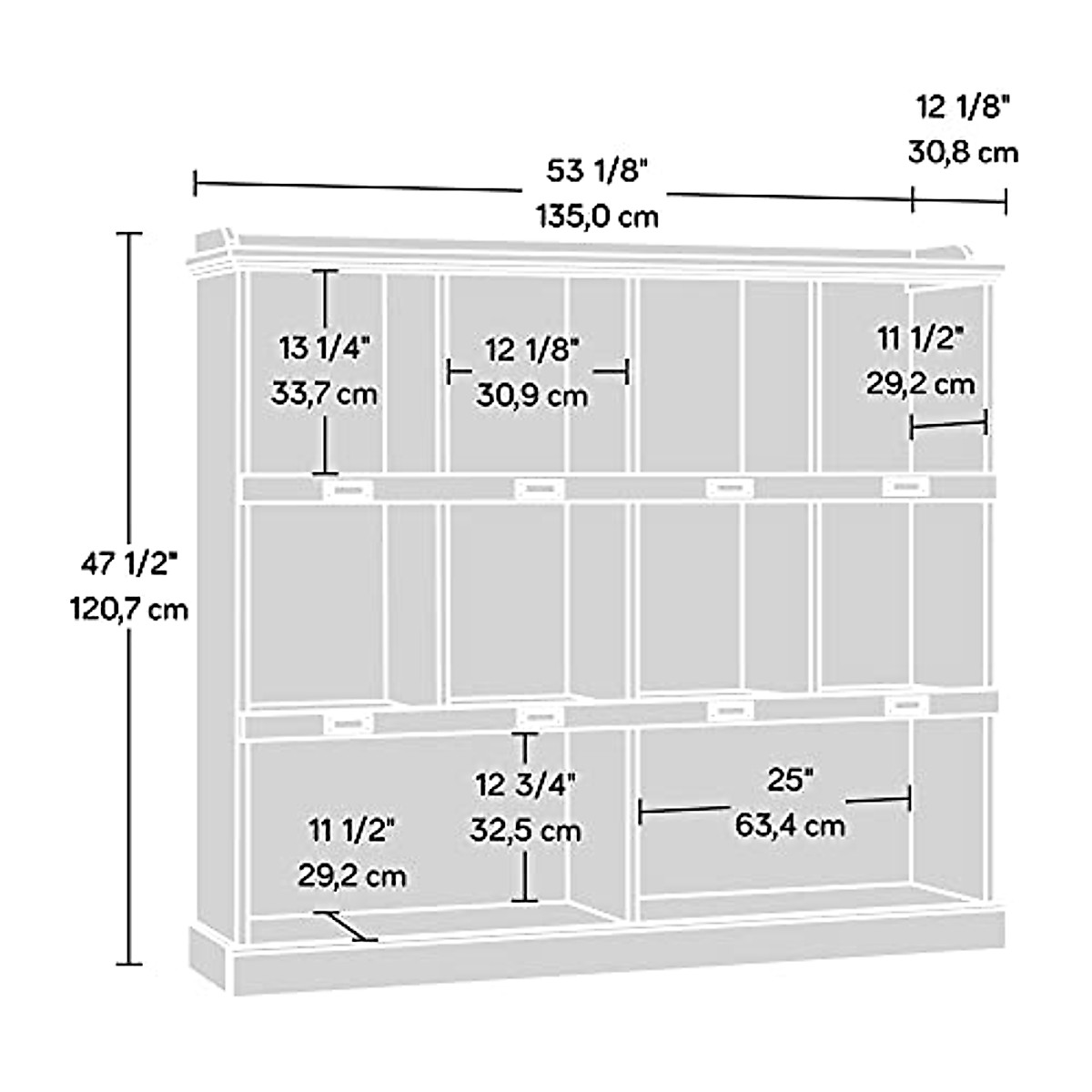 Sauder Barrister Lane Bookcase, Sindoori Mango Finish