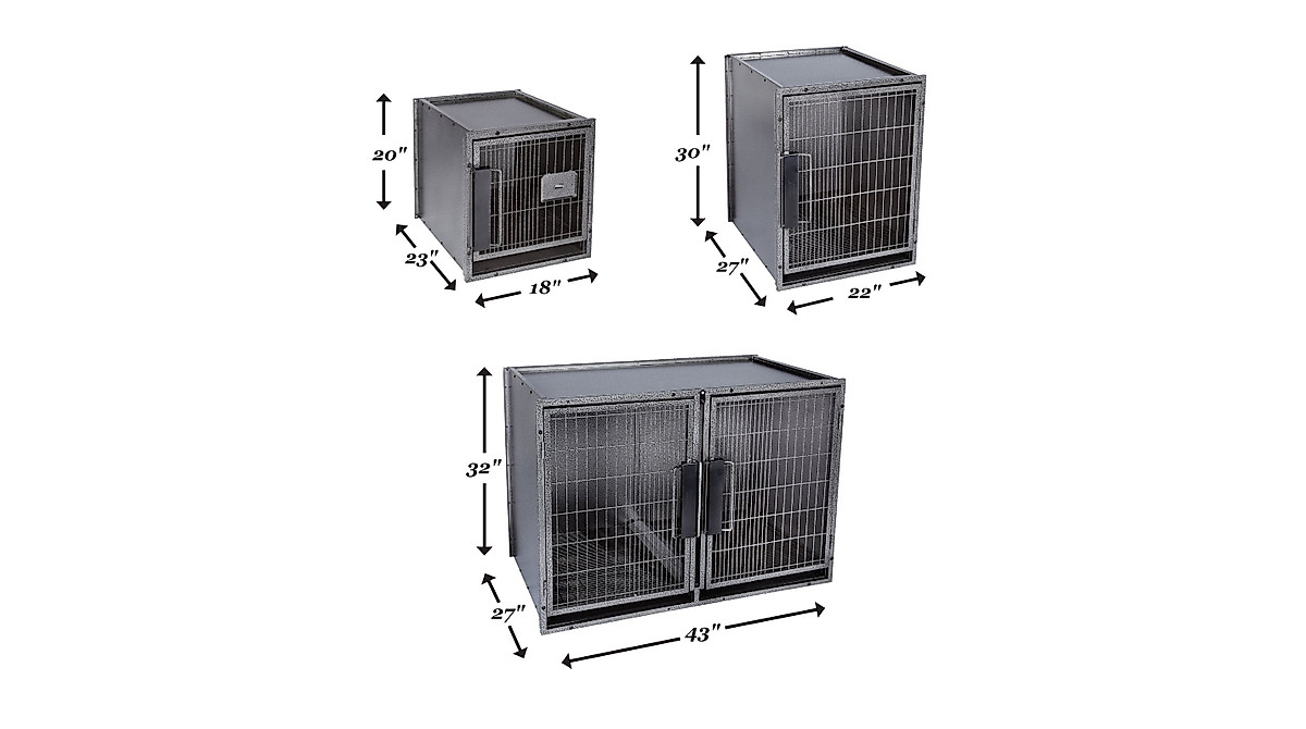 Proselect Modular Kennel Cage - 3-Unit for Pets