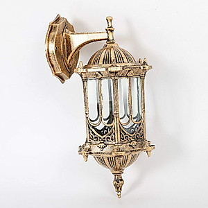 DONSU Retro Classic Garden Wall Lantern, Path Lamp,Wall Mount, Sconce,Outdoor Garden Lamp Sconce Exterior Wall Light Fixture Retro Aluminum Lantern for The Home/Hotel/Corridor Decorate Wall Ligh