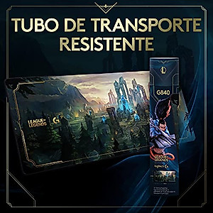 Logitech G840 XL Cloth Gaming Mouse Pad - 0.12 in Thin, Stable Rubber Base, Performance-Tuned Surface, Official League of Legends Edition