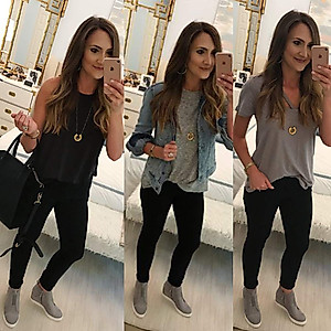 Athlefit Women's Wedge Sneakers Hidden Heel Platform Wedge Booties Hidden Wedgie Sneakers Size 8 Grey