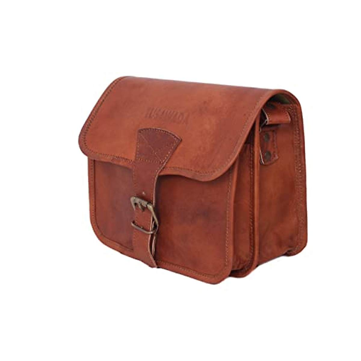 vintage leather crossbody purse satchel for women brown small bag sling over the shoulder