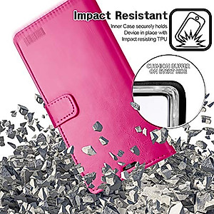 GOOSPERY Blue Moon Wallet for Samsung Galaxy Note 10 Plus Case (2019) Leather Stand Flip Cover (Hot Pink)