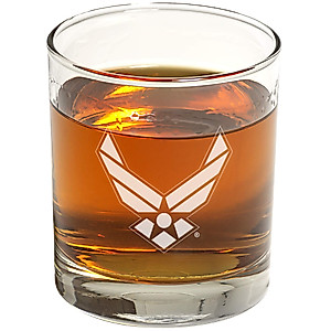 US Air Force Whiskey Glass (Set of Two) – Air Force Engraved Exquisite Whiskey Glass - Gifts for Whiskey Lovers - Air Force Present for Retirement, Graduation, Birthday – Air Force Home Décor